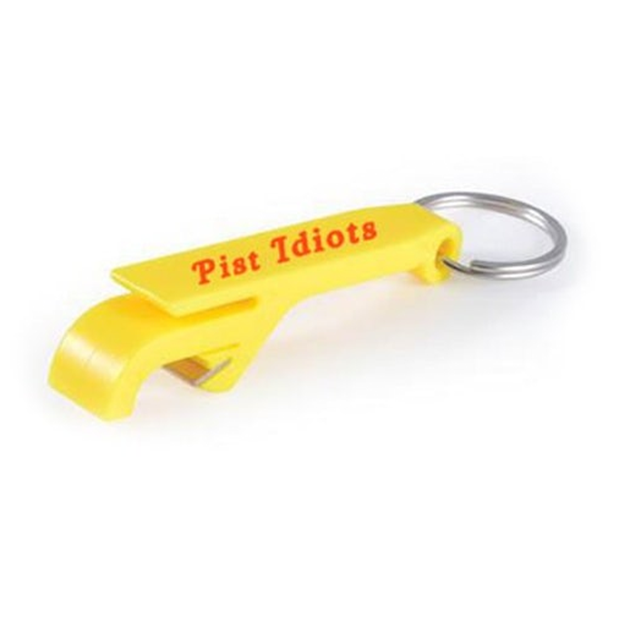 Pist Idiots // yellow bottle opener – 24Hundred